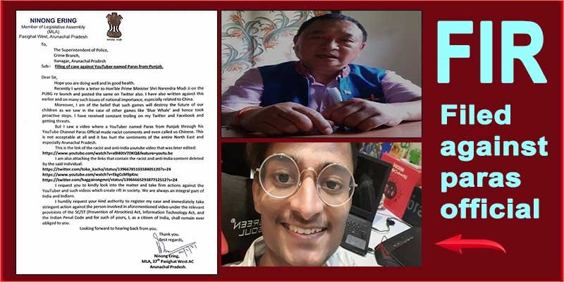 Arunachal: FIR filed against YouTuber Paras Singh