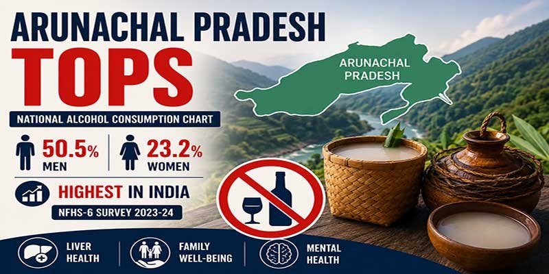 Arunachal Pradesh Records Highest Alcohol Consumption in India: NFHS-6