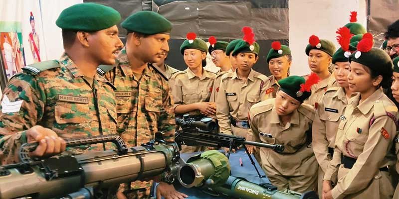NCC Cadets Witness Modern Military Equipment Display at NERIST